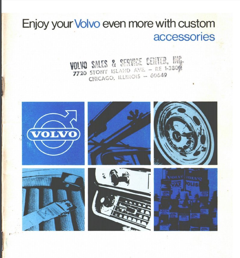 Volvo Amazon accessories - Volvo 1800 and Amazon register